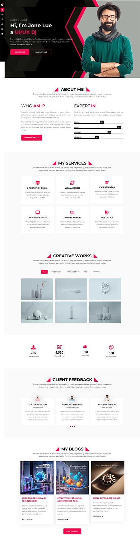 Portfolio Expert Pro - Wp Theme Space